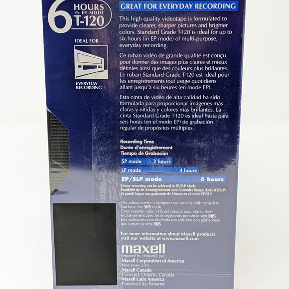 Maxell | Cameras, Photo & Video | 6 Pack Maxell Blank Vhs Tapes 6 Hour ...